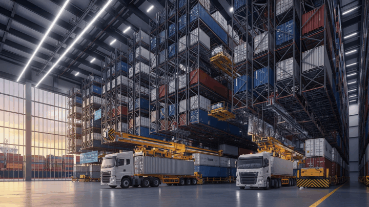 ️ Container Tetris is a thing of the past Container high-bay warehouses ...