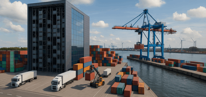 A dual-use strategy to modernize German seaports through integrated high-bay logistics...